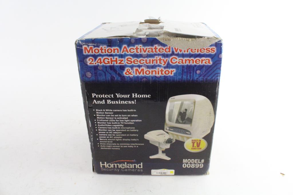 Homeland Security Motion Activated Wireless Security Camera & Monitor ...