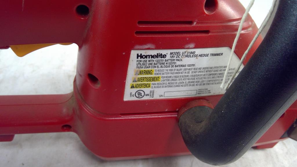 Homelite Cordless Hedge Trimmer, UT31840 | Property Room