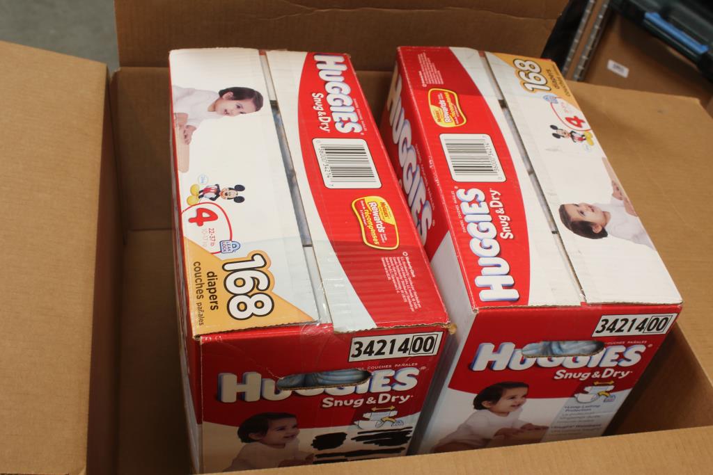 Huggies Snug & Dry Diaper Boxes; Size 4; 2 Pieces | Property Room