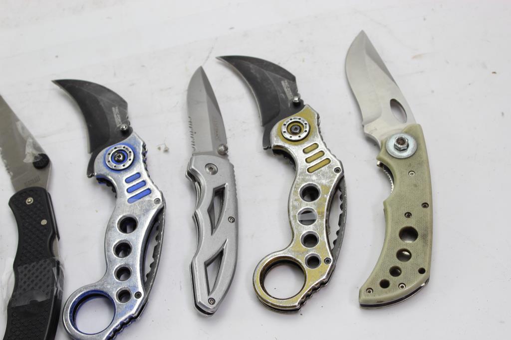 Hunter, Guidesman, Tac Force+ More Folding Blade Knives 7 Pieces ...