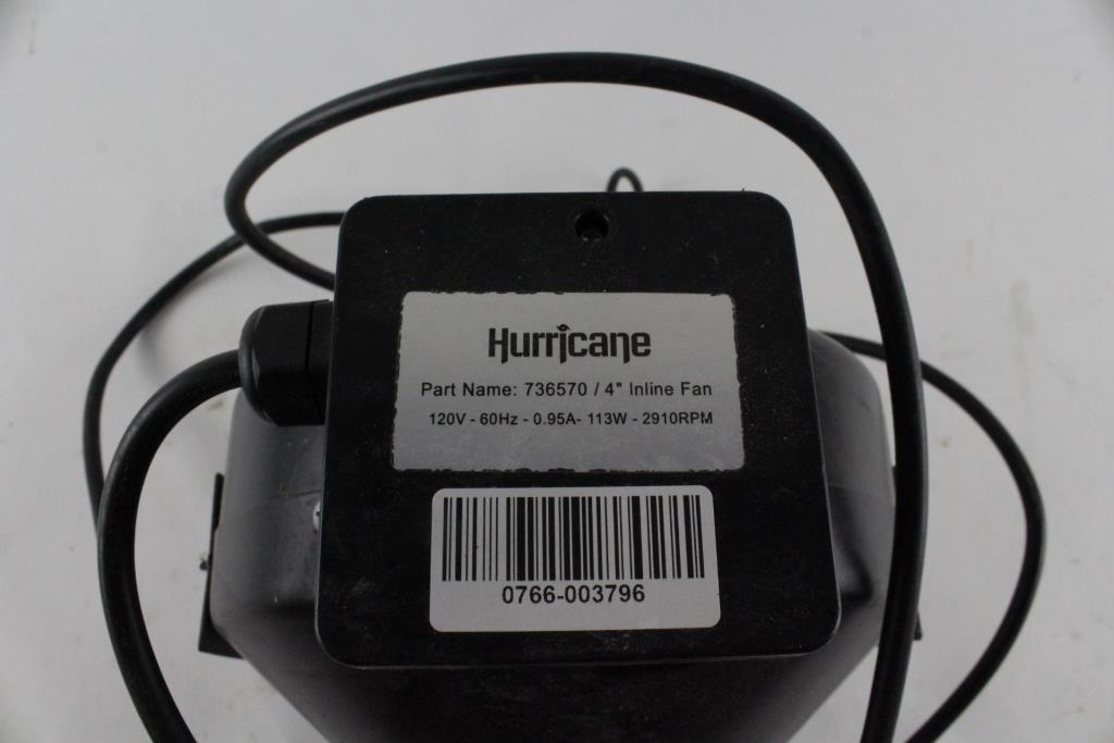 Hurricane 4" Inline Fan | Property Room