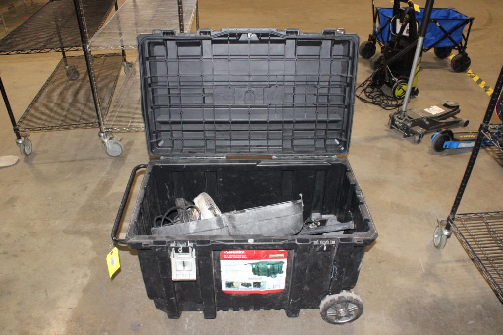 Husky 37" Mobile Job Box With Power Tools, 10+ Pieces | Property Room