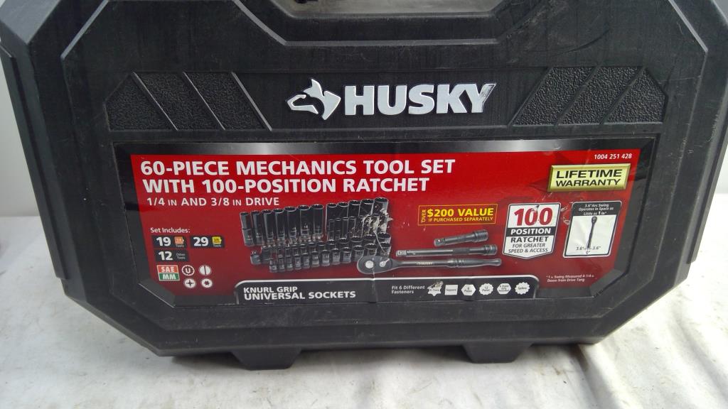 Husky 60 Piece Mechanics Tool Set, 1004-251-428 | Property Room