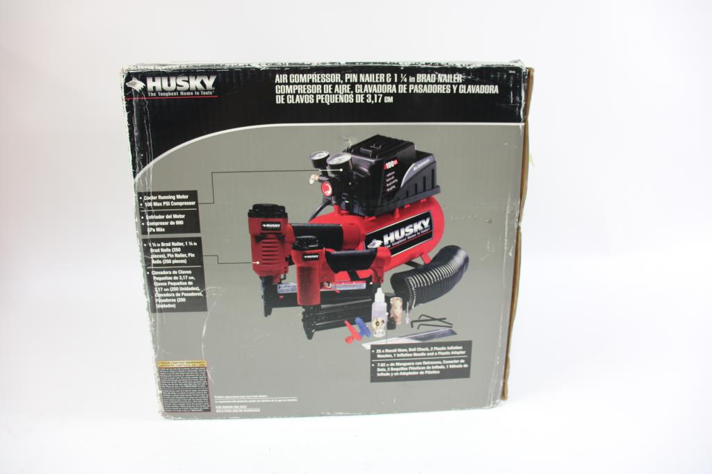 Husky Air Compressor, Pin Nailer & Brad Nailer | Property Room