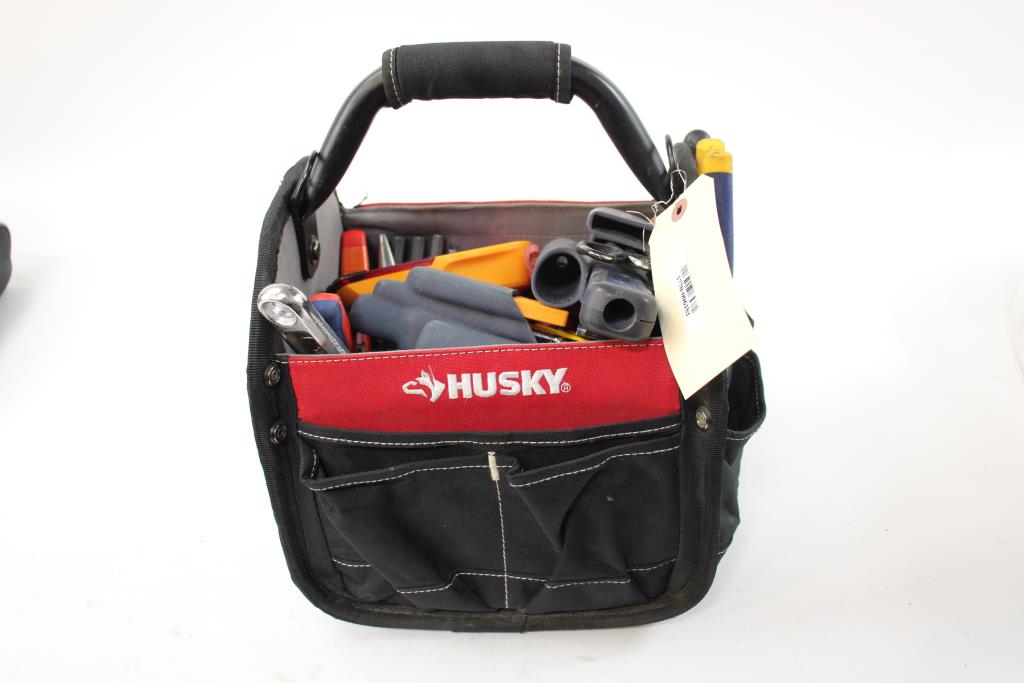 Husky All Purpose Tote Bag With Tools, 10+ Pieces | Property Room