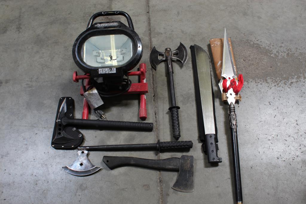 Husky Light, Hawk + More Axes And Hatchets 7 Pieces | Property Room