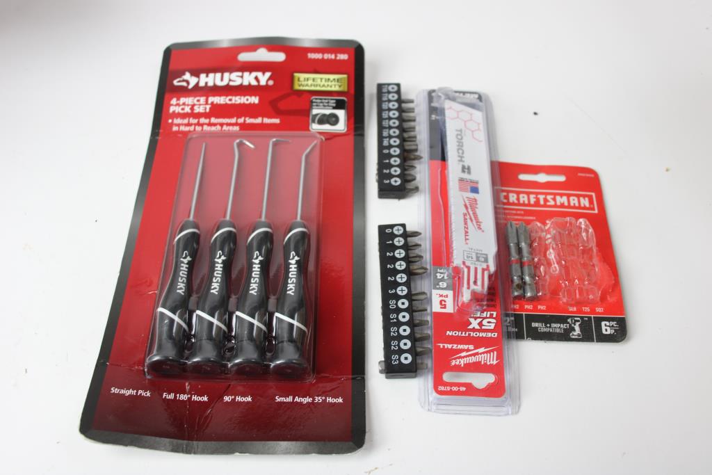 Husky Precision Pick Set, Milwaukee Sawzall Blade, And More | Property Room