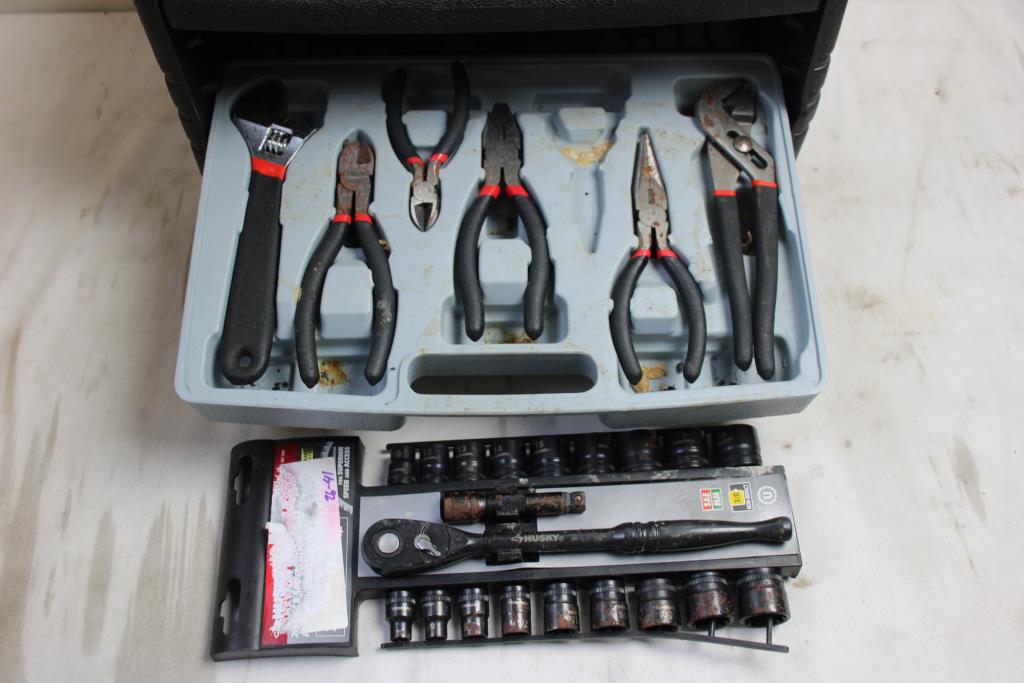 Husky, Ratchet Set And Box Container | Property Room