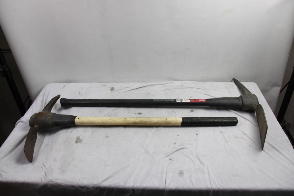 Husky, RockForge 5 LB Pick Mattocks, 34" Axe, And Garden Hoe | Property ...