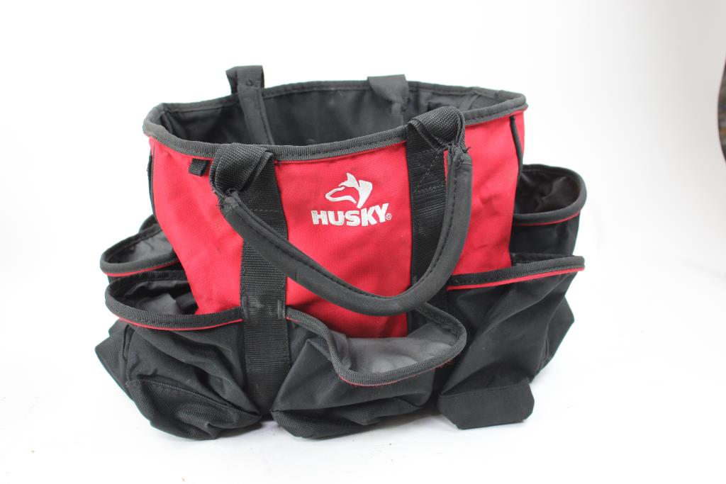 Husky Tool Bag With Magnetic Bit Screwdriver Set, SureBilt Drill Bit ...