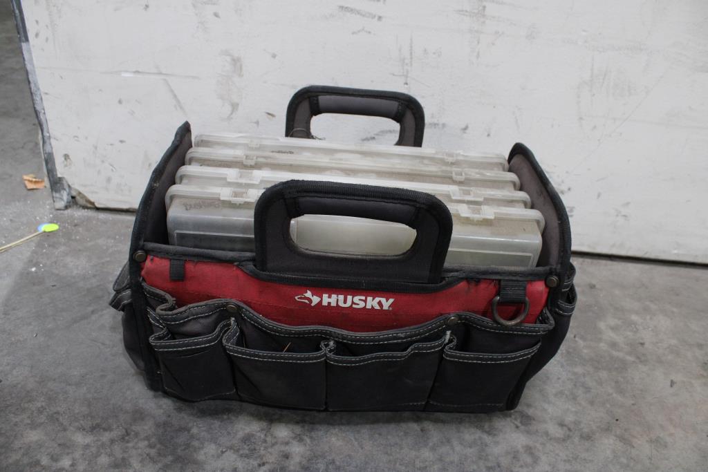 Husky Tool Bag With Storage Containers | Property Room