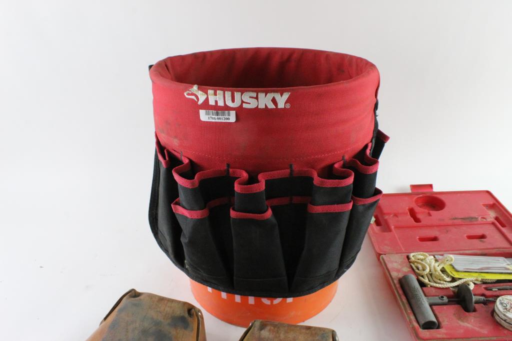 Husky Tool Bucket With Tools, 7 Pieces | Property Room