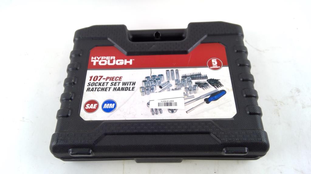 Hyper Tough 107- Piece Socket Set With Ratchet Handle | Property Room