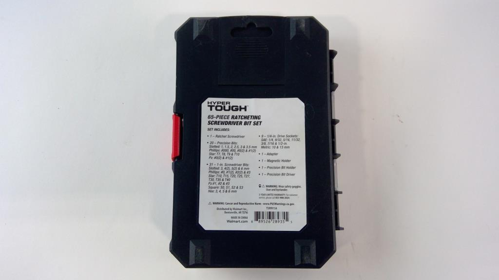 Hyper Tough 65 Piece Screwdriver Bit Set | Property Room