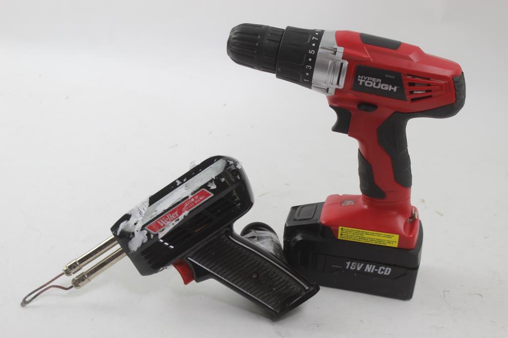 Hyper Tough Aq75023G Cordless Drill, Weller 8200N Soldering Gun: 2 ...