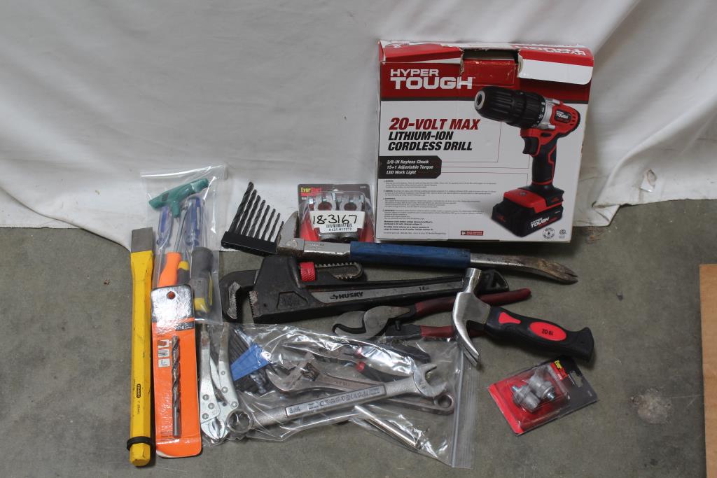 Hyper Tough Cordless Drill, 36" Bolt Cutter And More Tools, 10+ Pieces ...
