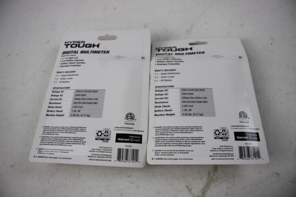 Hyper Tough Digital Multimeter, 2 Pieces, TD35235J | Property Room