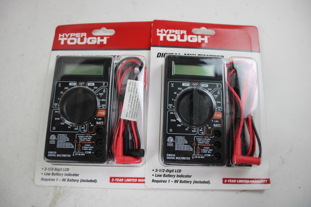 Hyper Tough Digital Multimeters, 2 Pieces | Property Room