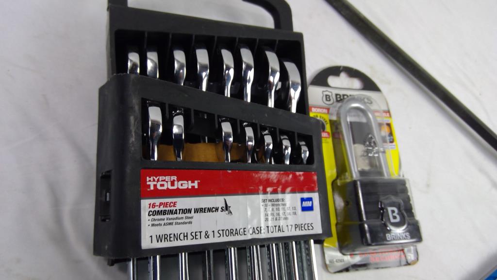 Hyper Tough Wrench Set, Brinks Lock, Empire Level, Husky | Property Room