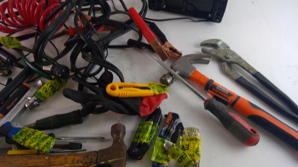 HyperTough Pump, Jumper Cables & Hand Tools, 10+ Pieces | Property Room