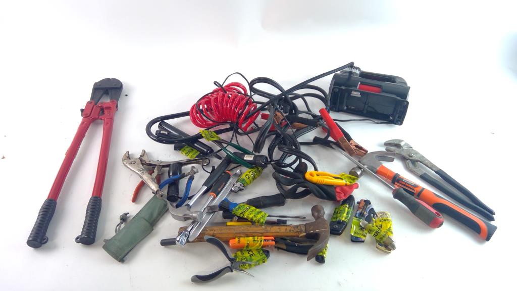 HyperTough Pump, Jumper Cables & Hand Tools, 10+ Pieces | Property Room