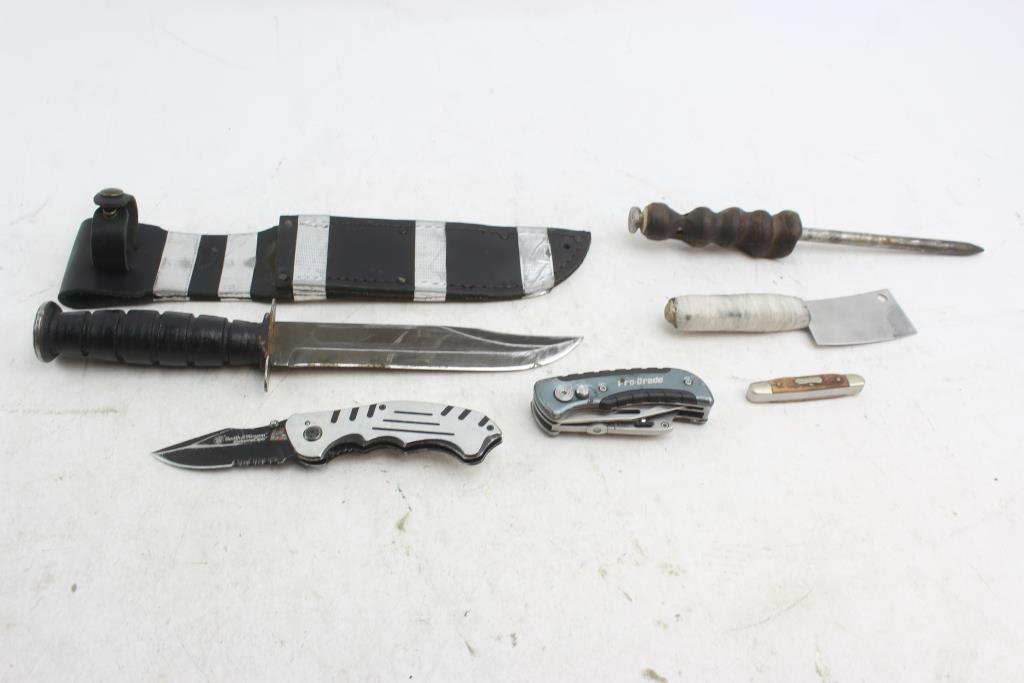 Ice Pick, Fixed Blade And Folding Knives: 6 Items | Property Room