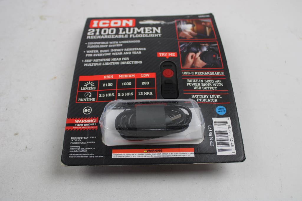 ICON 2100 Lumen Rechargeable Floodlight | Property Room