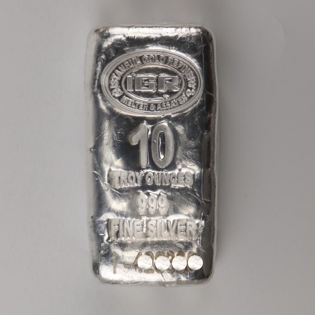 IGR Fine Silver 10 Troy Oz. Bar | Property Room