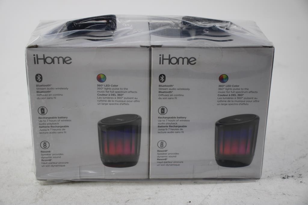Ihome Playglow Mini Portable Speakers, 2 Pieces | Property Room