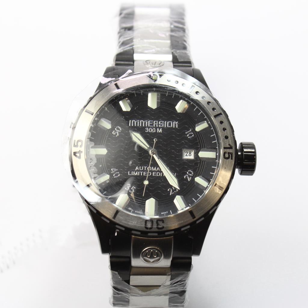 Immersion Whale Limited Edition Diving Watch, Black And Grey Stainless ...