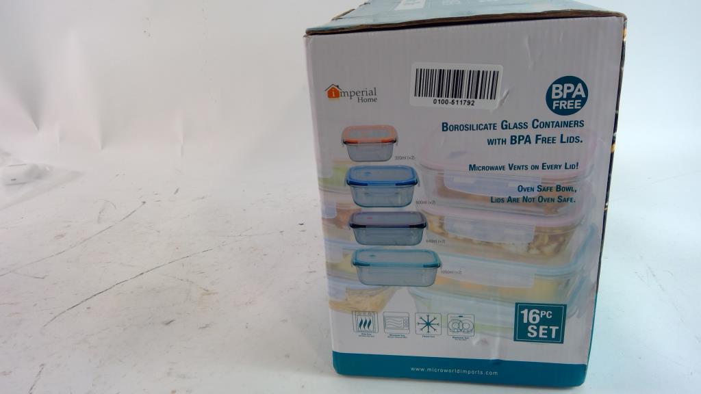 Imperial Home 16 Pc Glass Container Set | Property Room