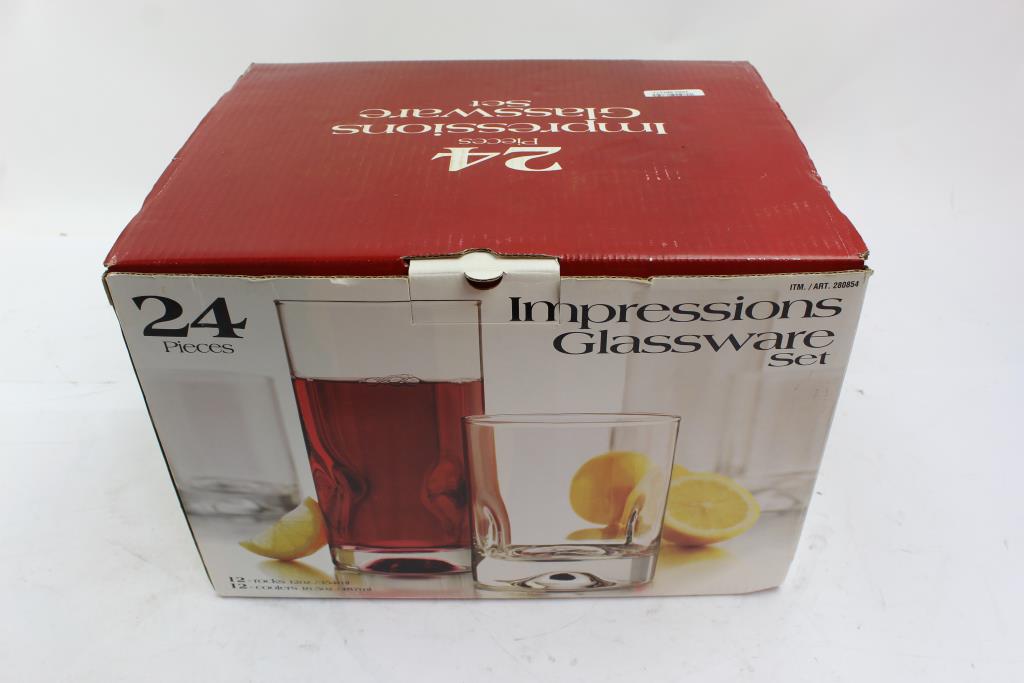 Impressions Glassware Set, 24 Pieces | Property Room