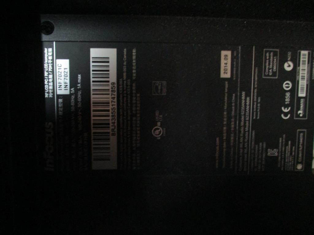 InFocus 70" TV / Monitor | Property Room