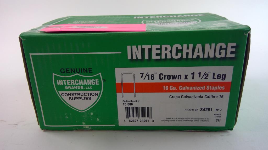 Interchange 16 Ga. Galvanized Staples | Property Room