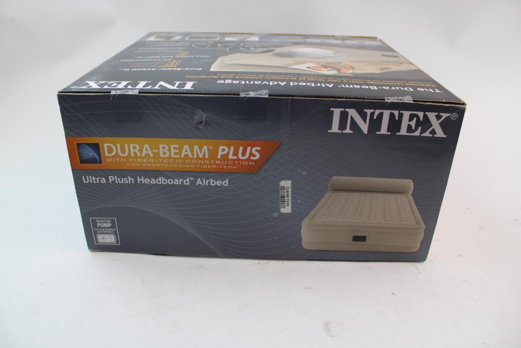 Intex Queen Ultra Plush Elevated DuraBeam Airbed With Built-In Pump ...