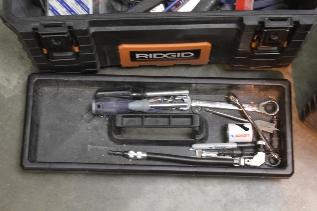 Irwin Vise-Grip, AWP HP Knee Pads, Two Ridgid Tool Boxes Containing ...