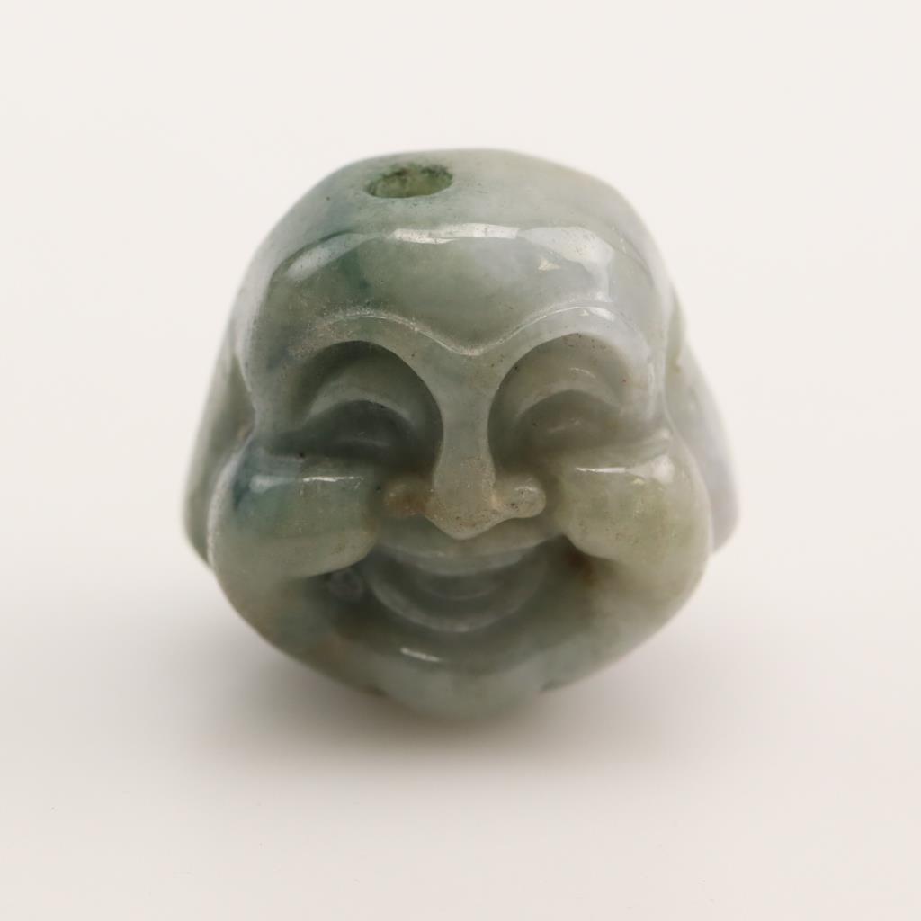 Jade Carved Budda Head Bead | Property Room
