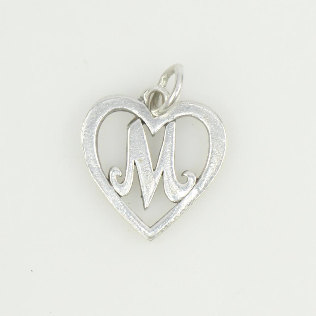 James Avery Silver Heart Initial M Charm | Property Room