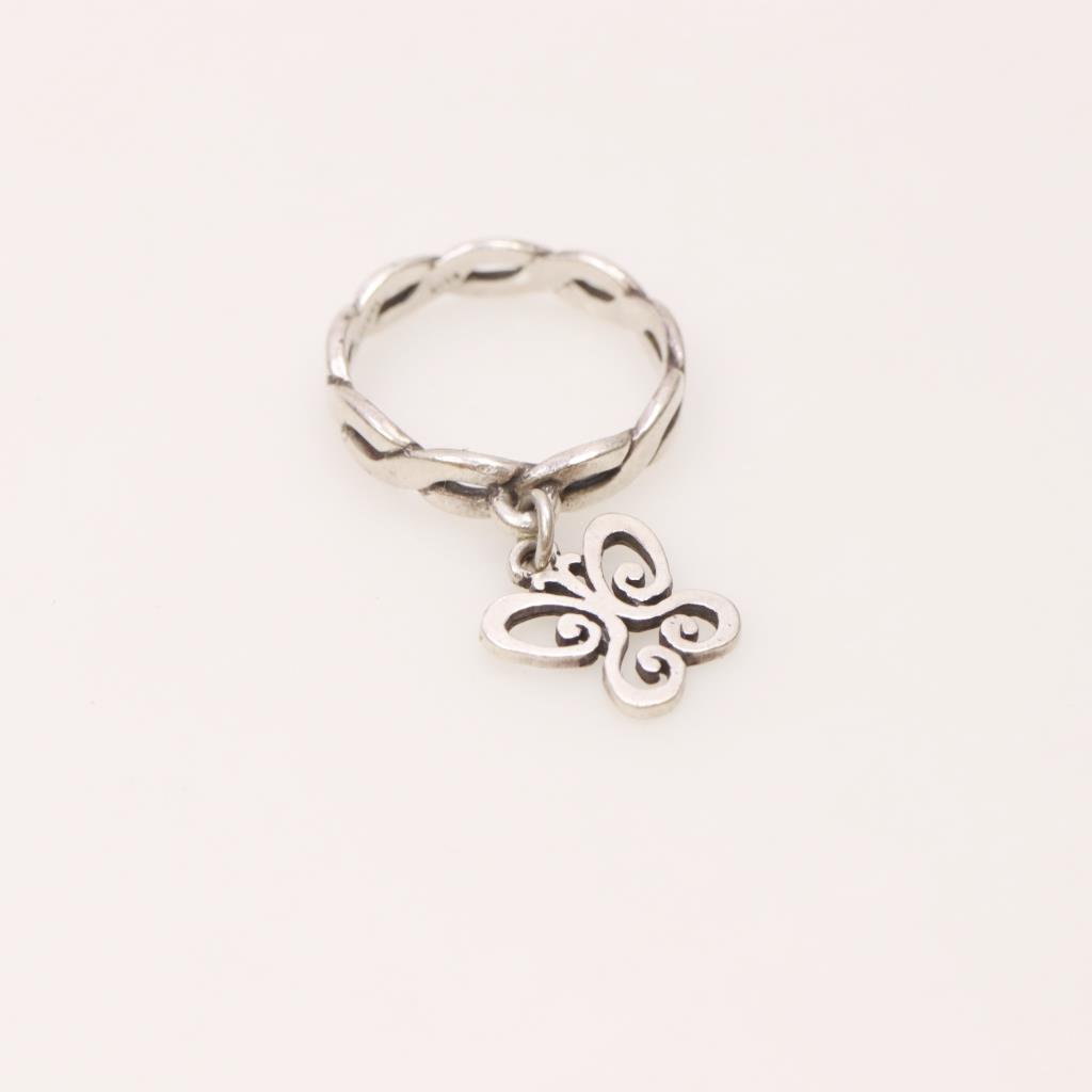 James Avery Sterling Silver Dangle Spring Butterfly Ring | Property Room