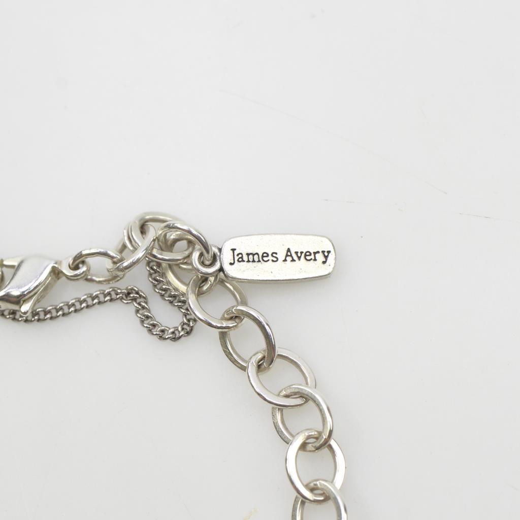 James Avery Sterling Silver Forged Link Charm Bracelet | Property Room