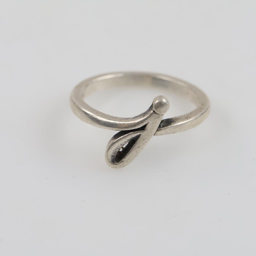 James Avery Sterling Silver J Initial Script Ring | Property Room