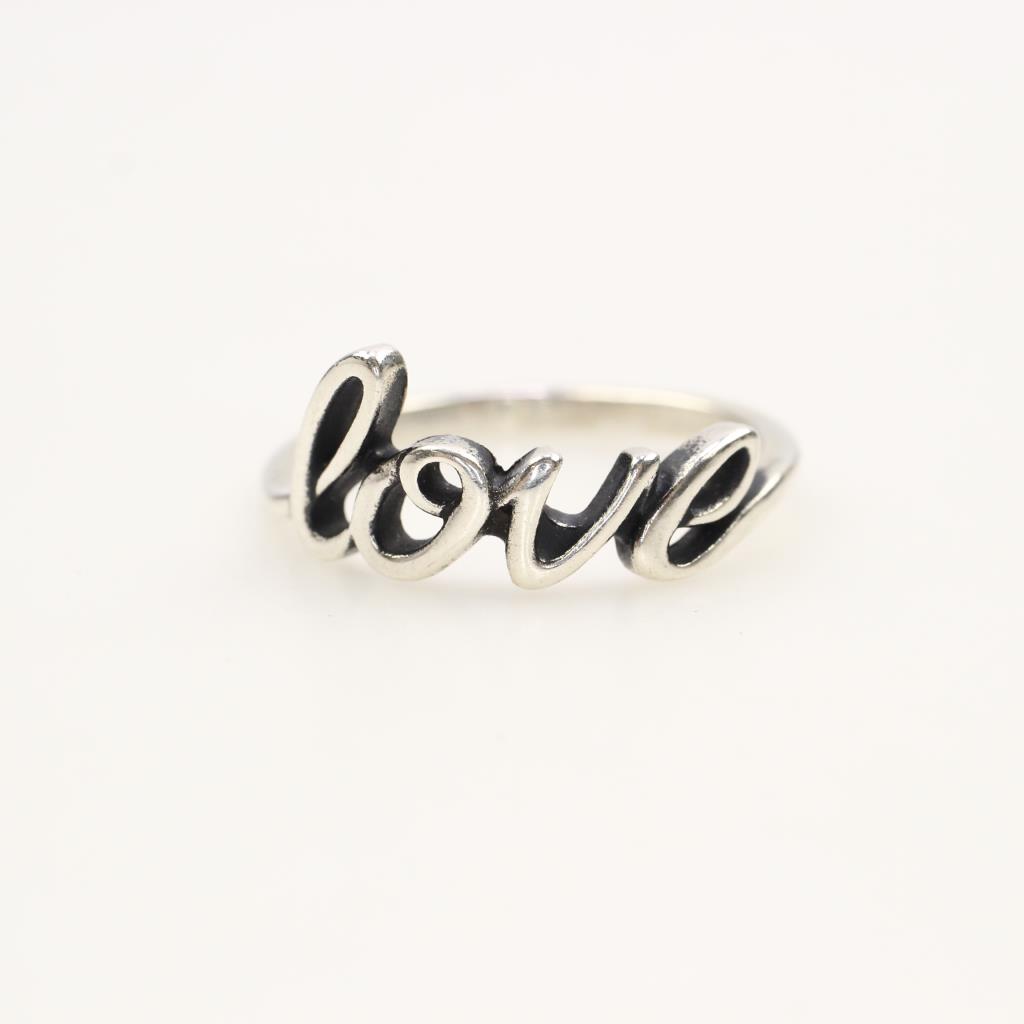 James Avery Sterling Silver Love Script Ring | Property Room