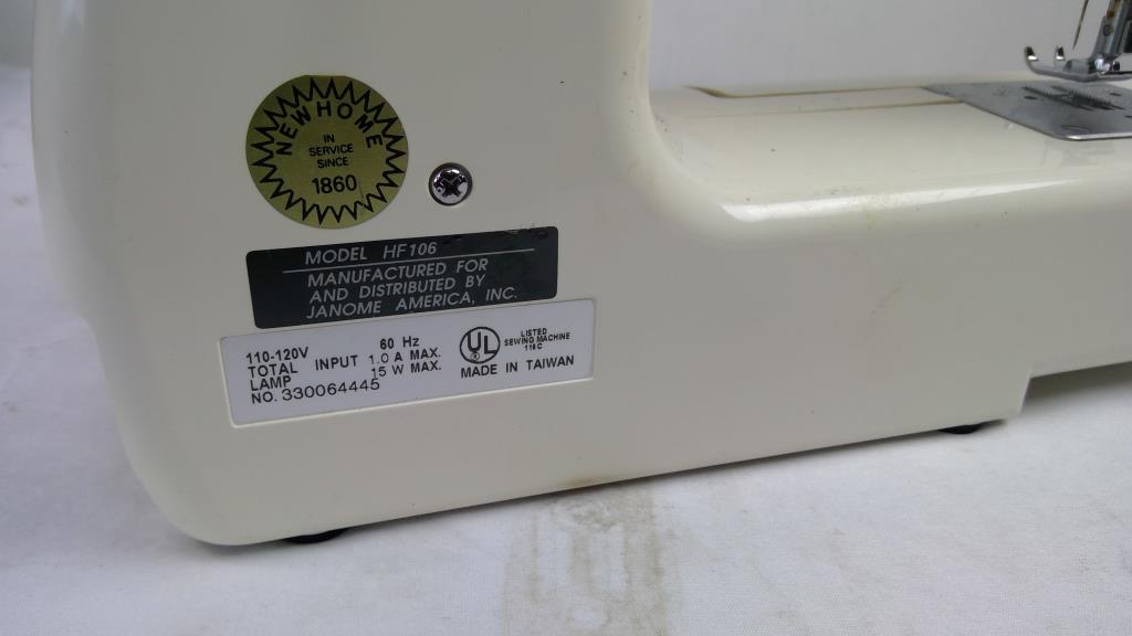Janome New Home Sewing Machine HF106 In Eddie Bauer Case | Property Room