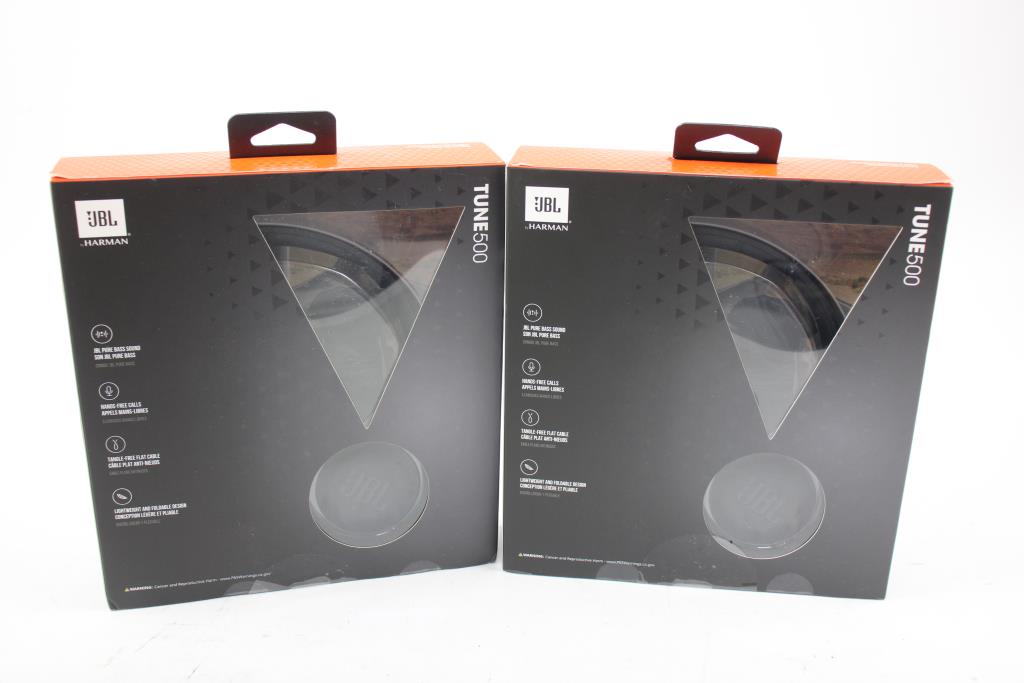 JBL Pure Bass Tune500 Headphones, 2 Pieces | Property Room