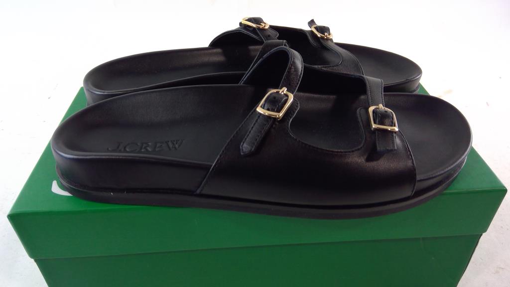 J.crew Mens Leather Double Strap Slides Size 9.5 | Property Room