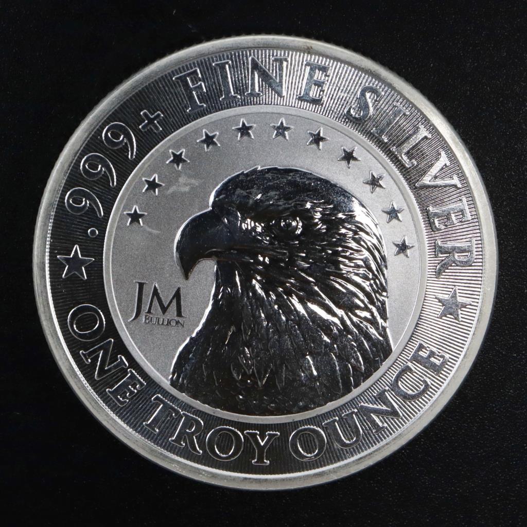 JM Bullion Fine Silver One Troy Oz. Round | Property Room