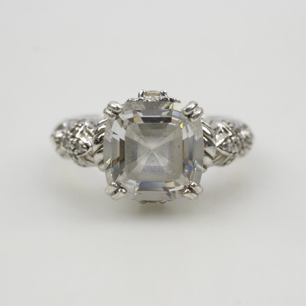 Judith Ripka Sterling Silver Cubic Zirconia Ring | Property Room