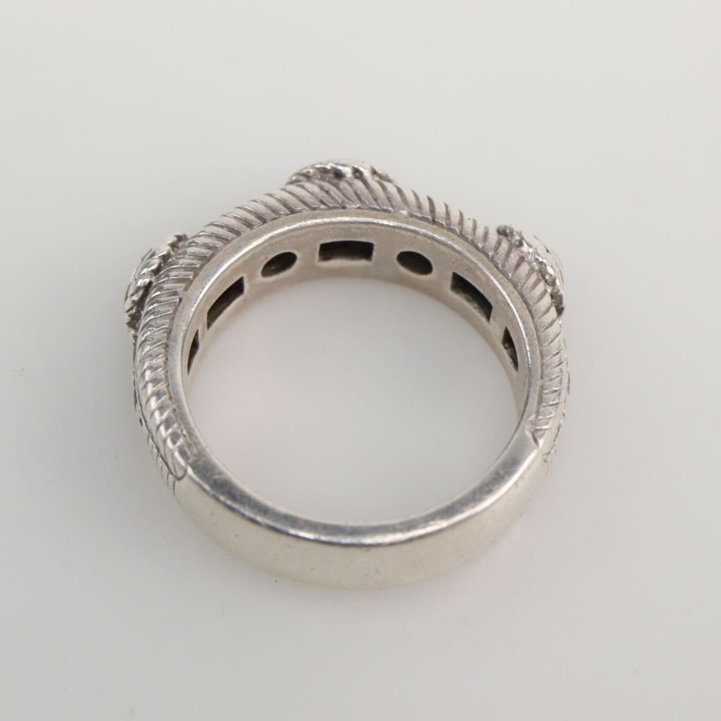 Judith Ripka Sterling Silver Red Stone Ring | Property Room