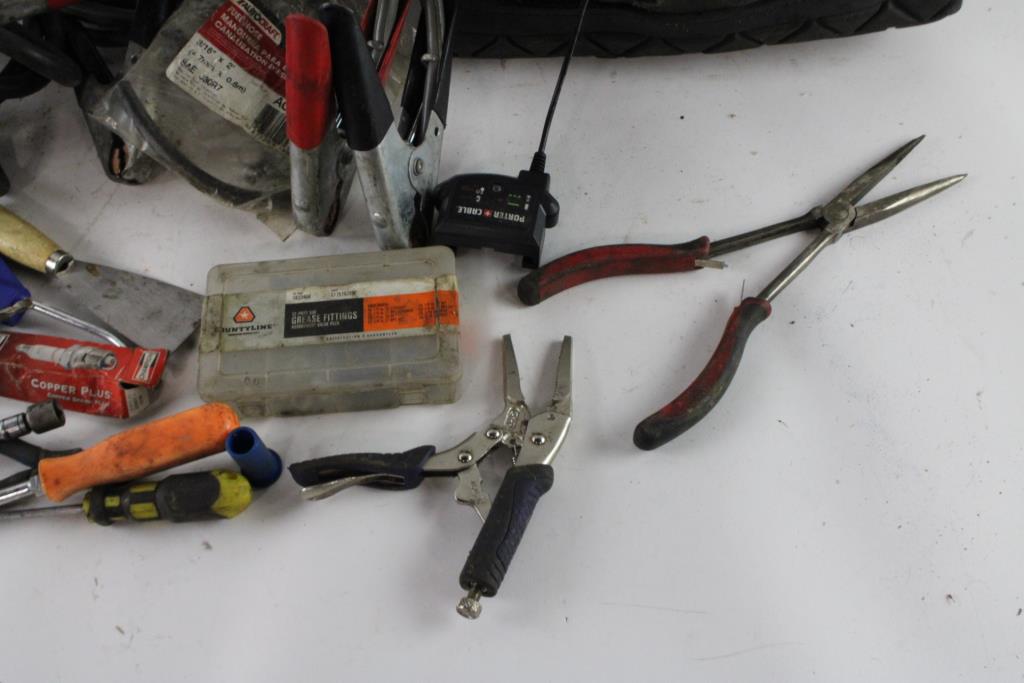 Jumper Cable, Tool Bag And Hand Tool Assortment, 10+ Pieces | Property Room