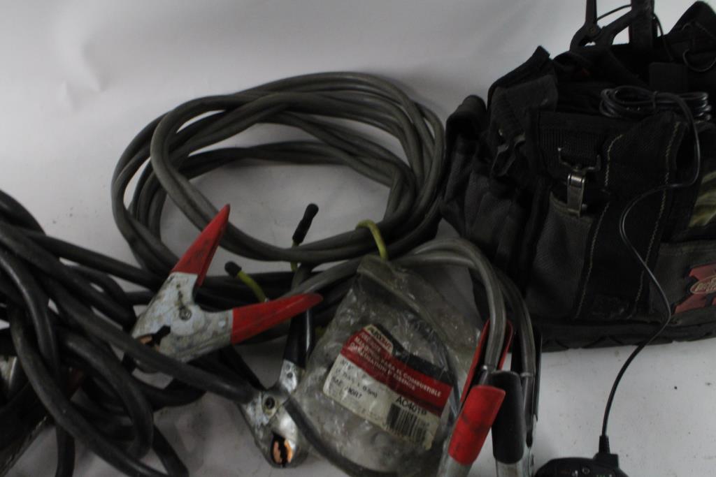 Jumper Cable, Tool Bag And Hand Tool Assortment, 10+ Pieces | Property Room